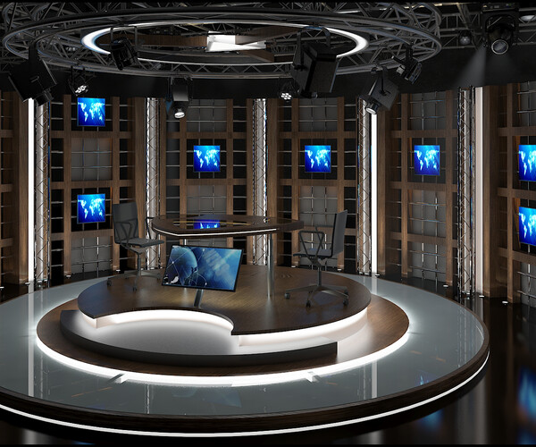 ArtStation - Virtual TV Studio Sets - Collection Vol 9 - 2 PCS DESIGN ...
