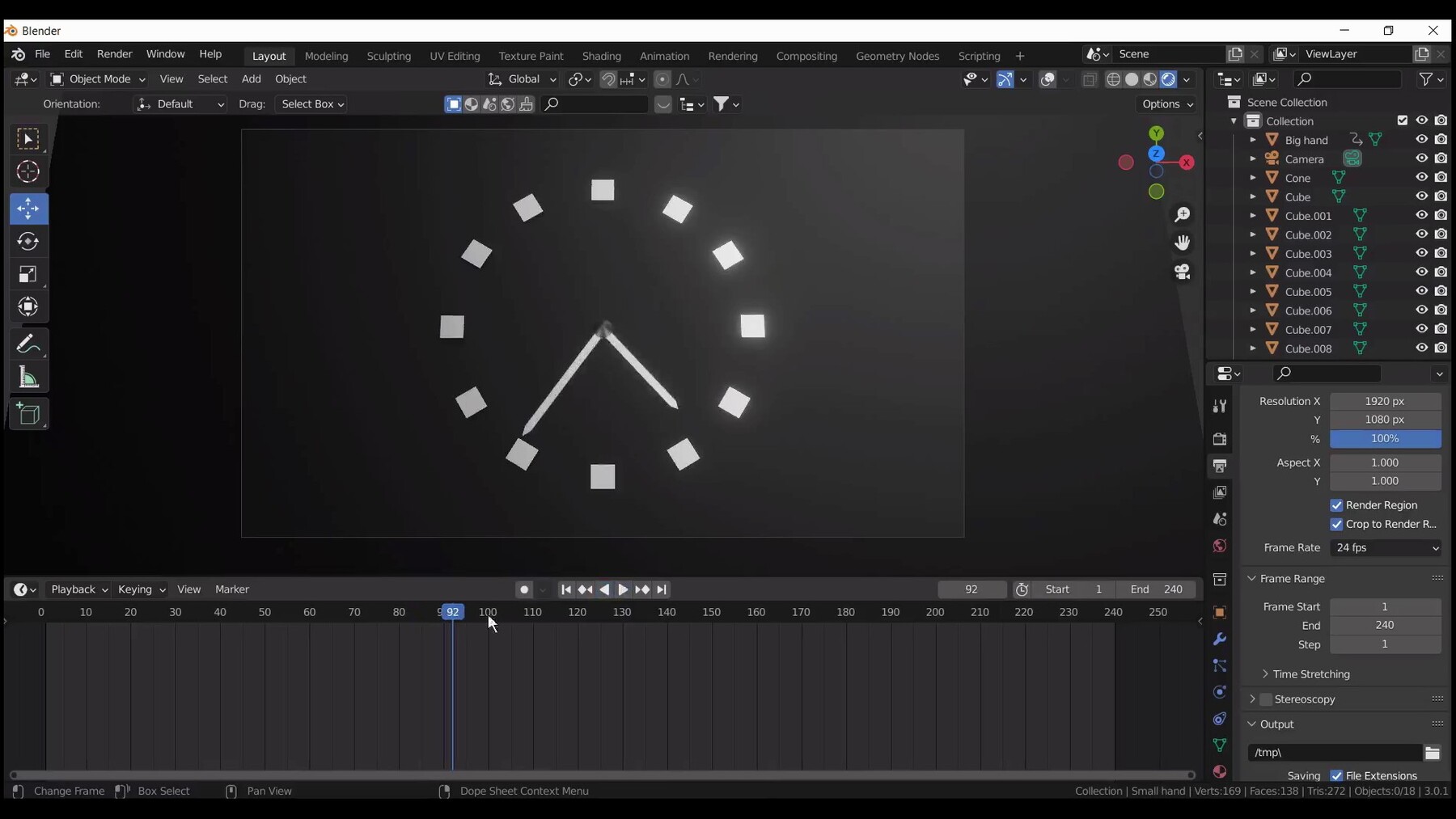 ArtStation - Model and Animate Fast Forward Moving Clock in Blender | Tutorials