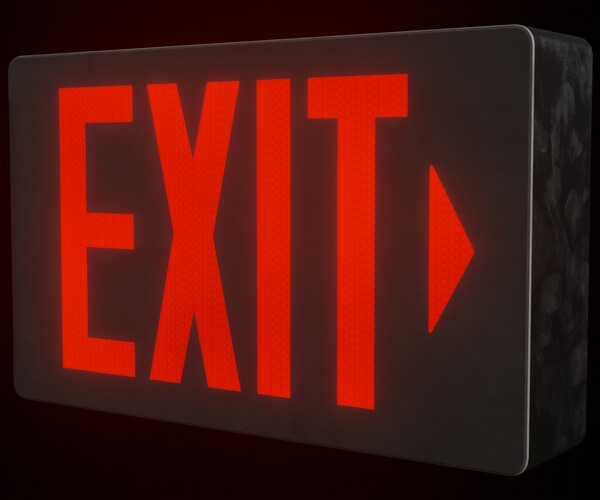 ArtStation - Exit Sign 3D Model | Game Assets