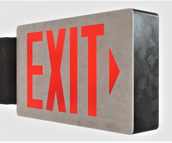 ArtStation - Exit Sign 3D Model | Game Assets