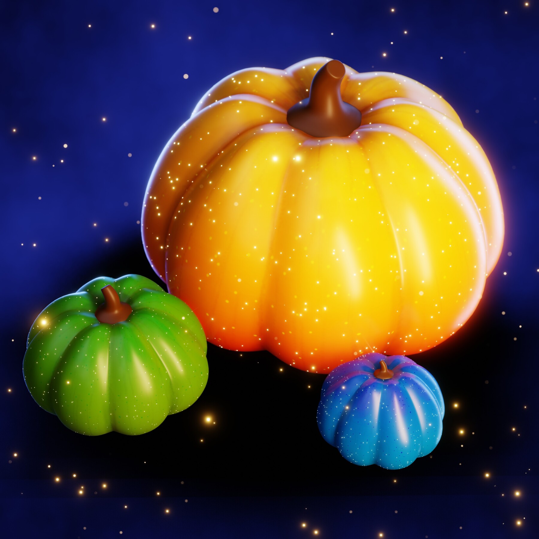 ArtStation - Stylized Hand Painted Pumpkins | Game Assets