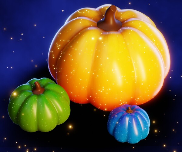ArtStation - Stylized Hand Painted Pumpkins | Game Assets