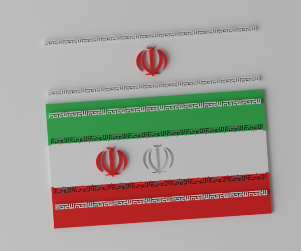ArtStation - Iranian Flag Iran 3D model | Resources