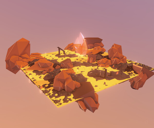 ArtStation - Lavaland - Low Poly Stylized Environment | Game Assets