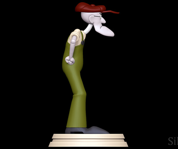 ArtStation - Eustace Bagge - Courage the Cowardly Dog 3D print model ...