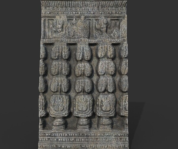 ArtStation - Low poly Ancient Hindu Temple Wall modular Ultra HD 16K ...