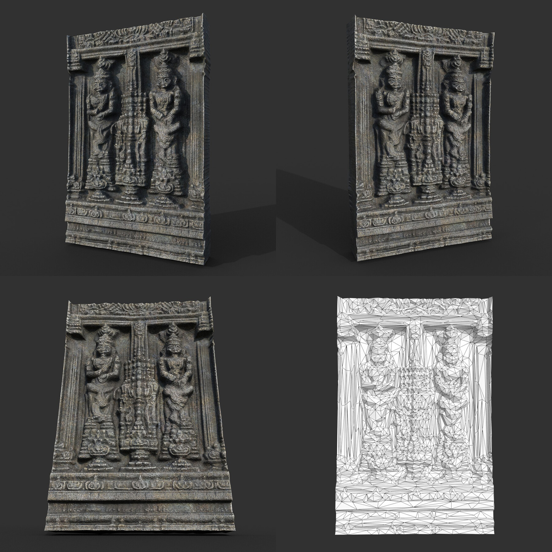 ArtStation - Low poly Ancient Hindu Temple Wall modular Ultra HD 16K ...