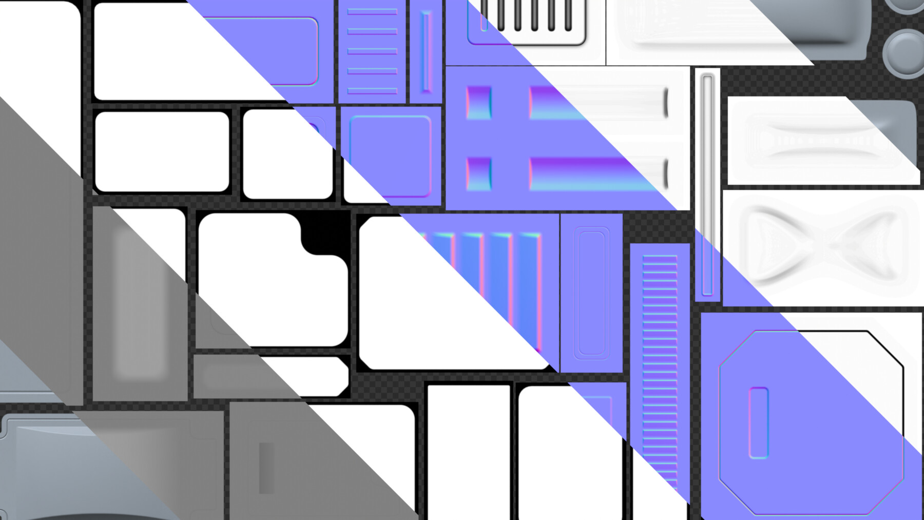 ArtStation - Sci-Fi Decal Set - Seams and Panels | Game Assets