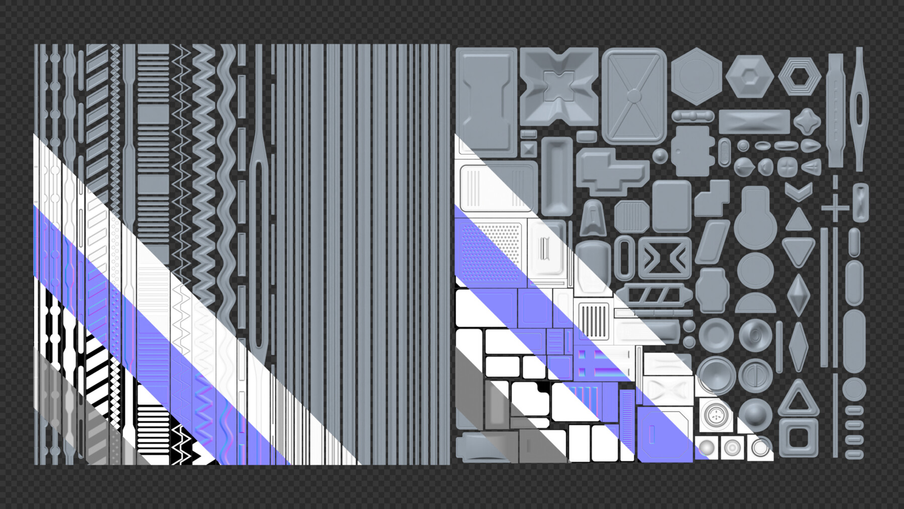 ArtStation - Sci-Fi Decal Set - Seams and Panels | Game Assets