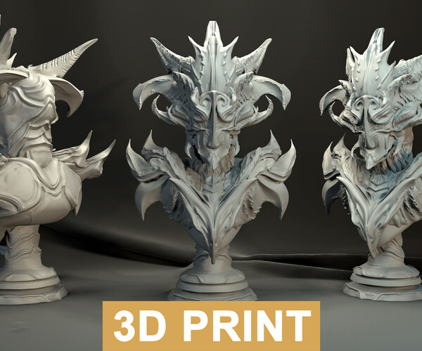 ArtStation - Creature Bust #3 3D PRINT - ZTL, OBJ, STL | Resources