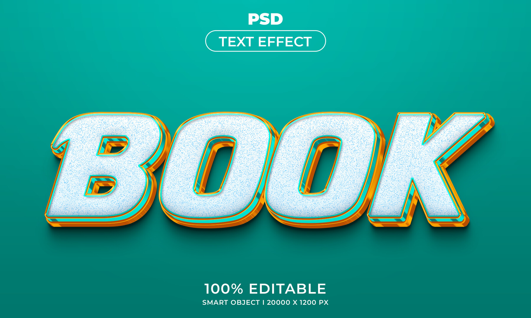ArtStation - 3D Book PSD fully editable text effect. Layer style PSD ...