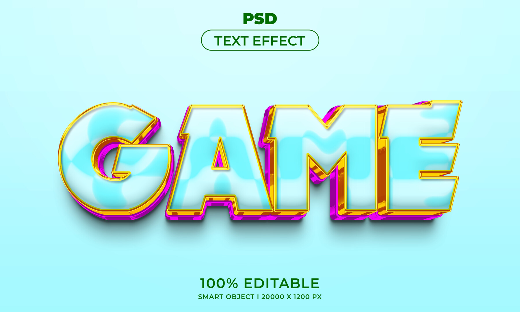 ArtStation - 3D Game PSD fully editable text effect. Layer style PSD ...