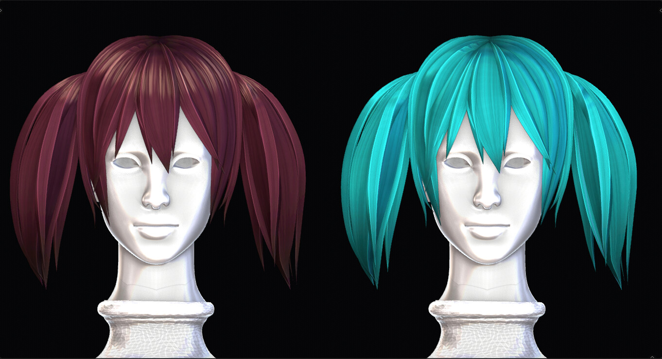 ArtStation - Two womens's hair | Resources