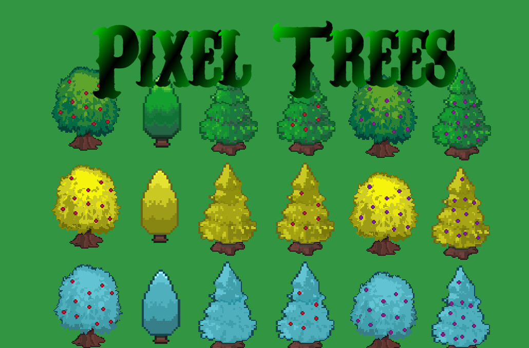 ArtStation - Pixel Trees | Game Assets
