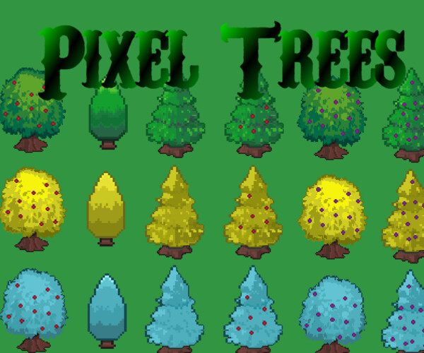 ArtStation - Pixel Trees | Game Assets