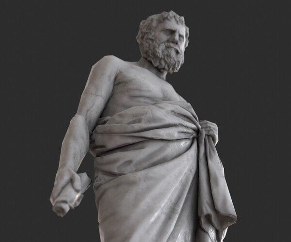 ArtStation - Greek Man Statue - Granite | Game Assets