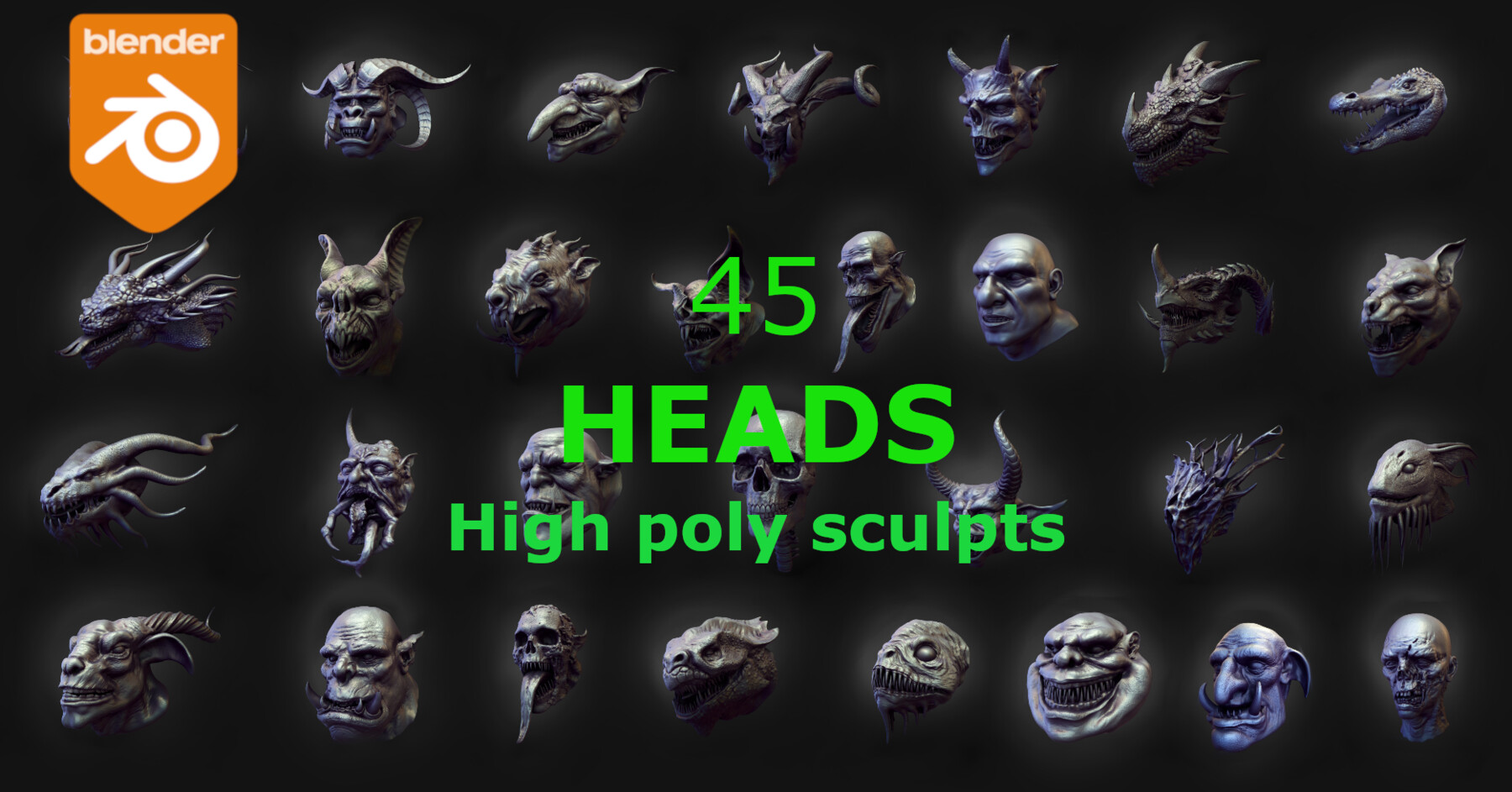 ArtStation - 45 HEADS high poly sculpts | Resources