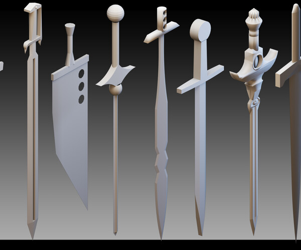 ArtStation - 100 Swords- Kitbash- High detail 3d models | Resources
