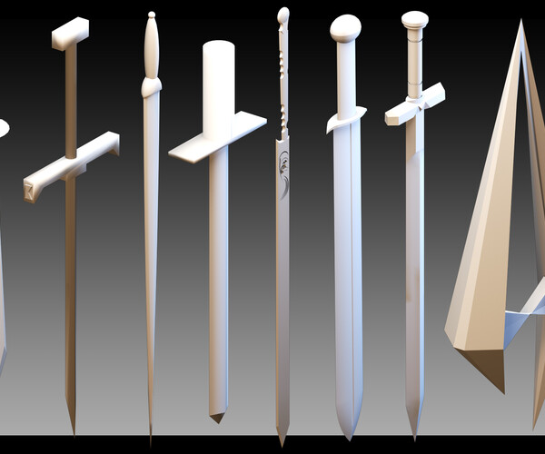 ArtStation - 100 Swords- Kitbash- High detail 3d models | Resources