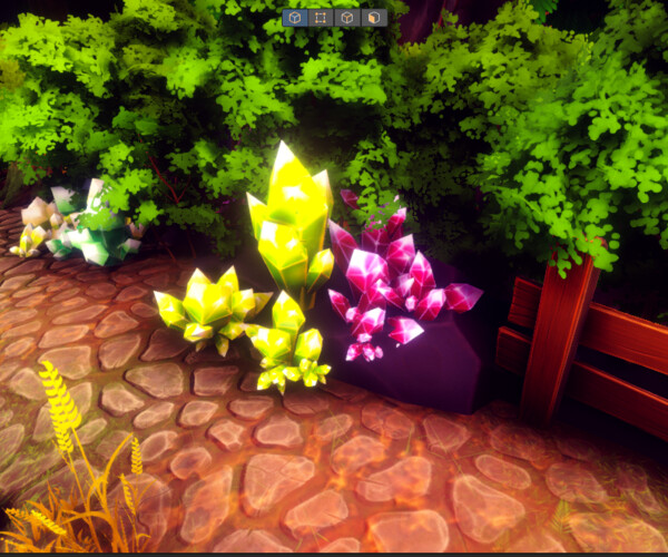 ArtStation - Low Poly Hand Painted Fantasy Crystals Pack for Unity ...