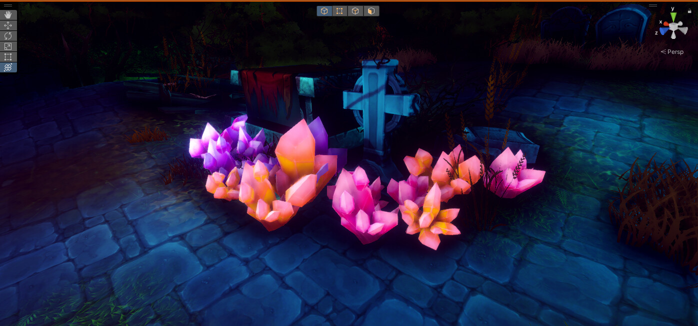 ArtStation - Low Poly Hand Painted Fantasy Crystals Pack for Unity ...