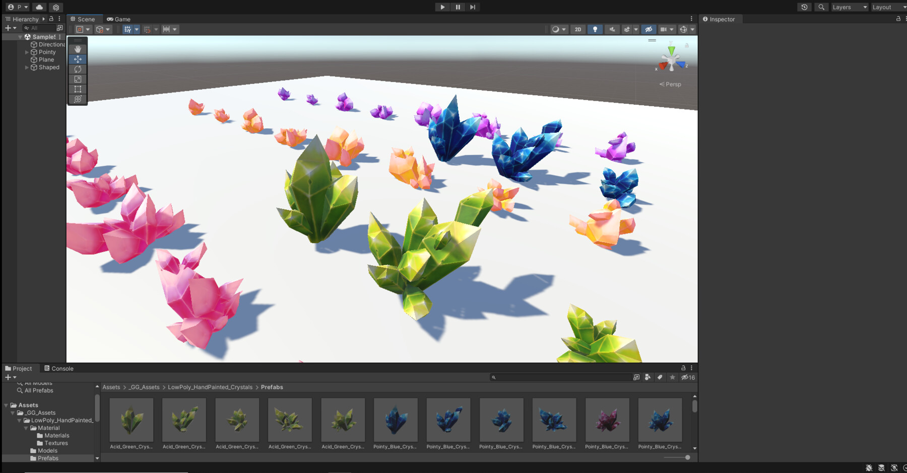 ArtStation - Low Poly Hand Painted Fantasy Crystals Pack for Unity ...