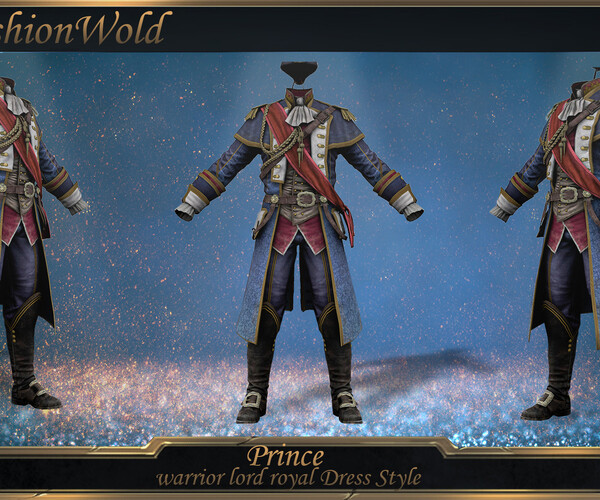 ArtStation - Royal King Costume 3D Model is a high quality | Game Assets