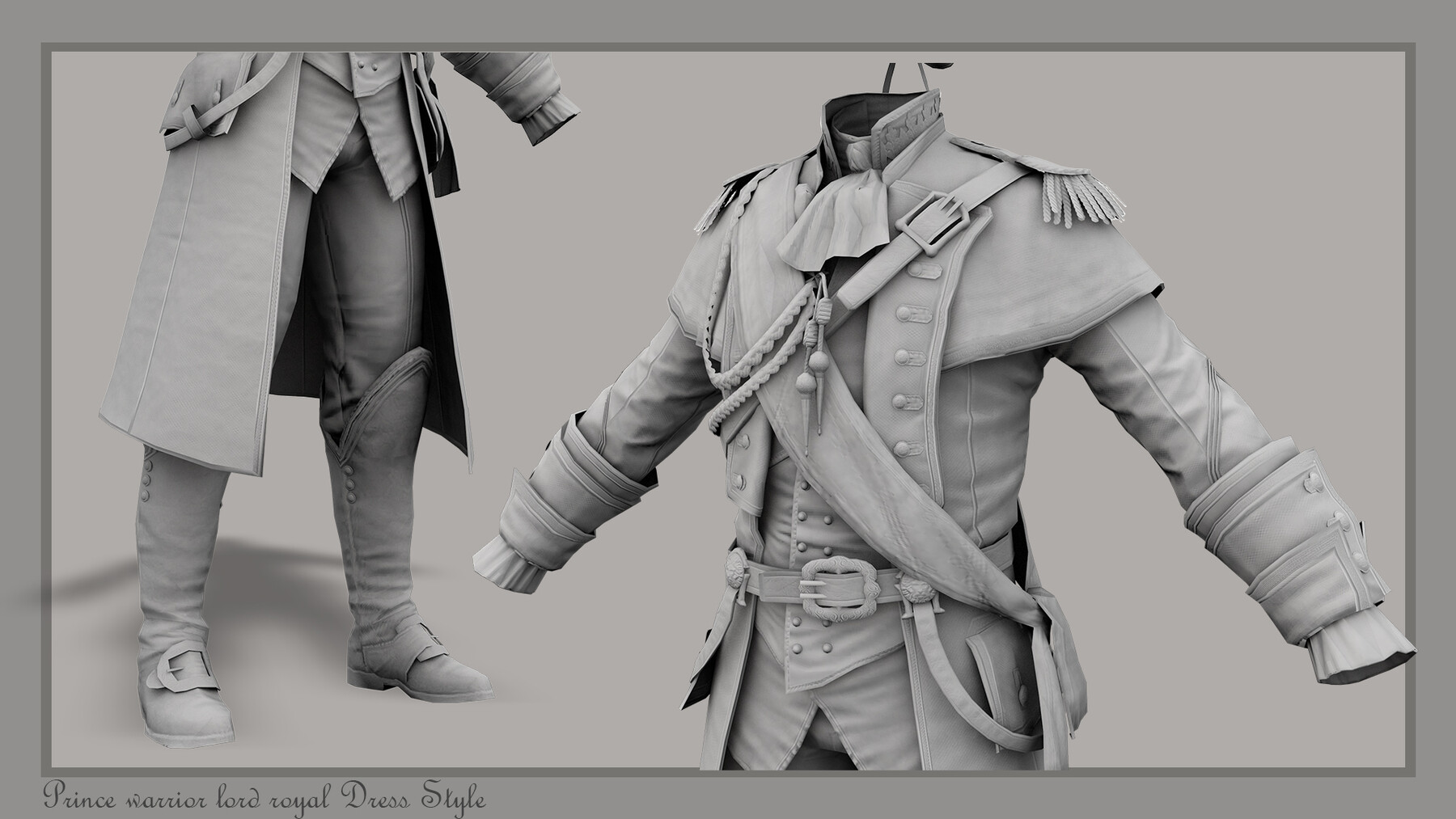 Artstation Royal King Costume 3d Model Is A High Quality Game Assets