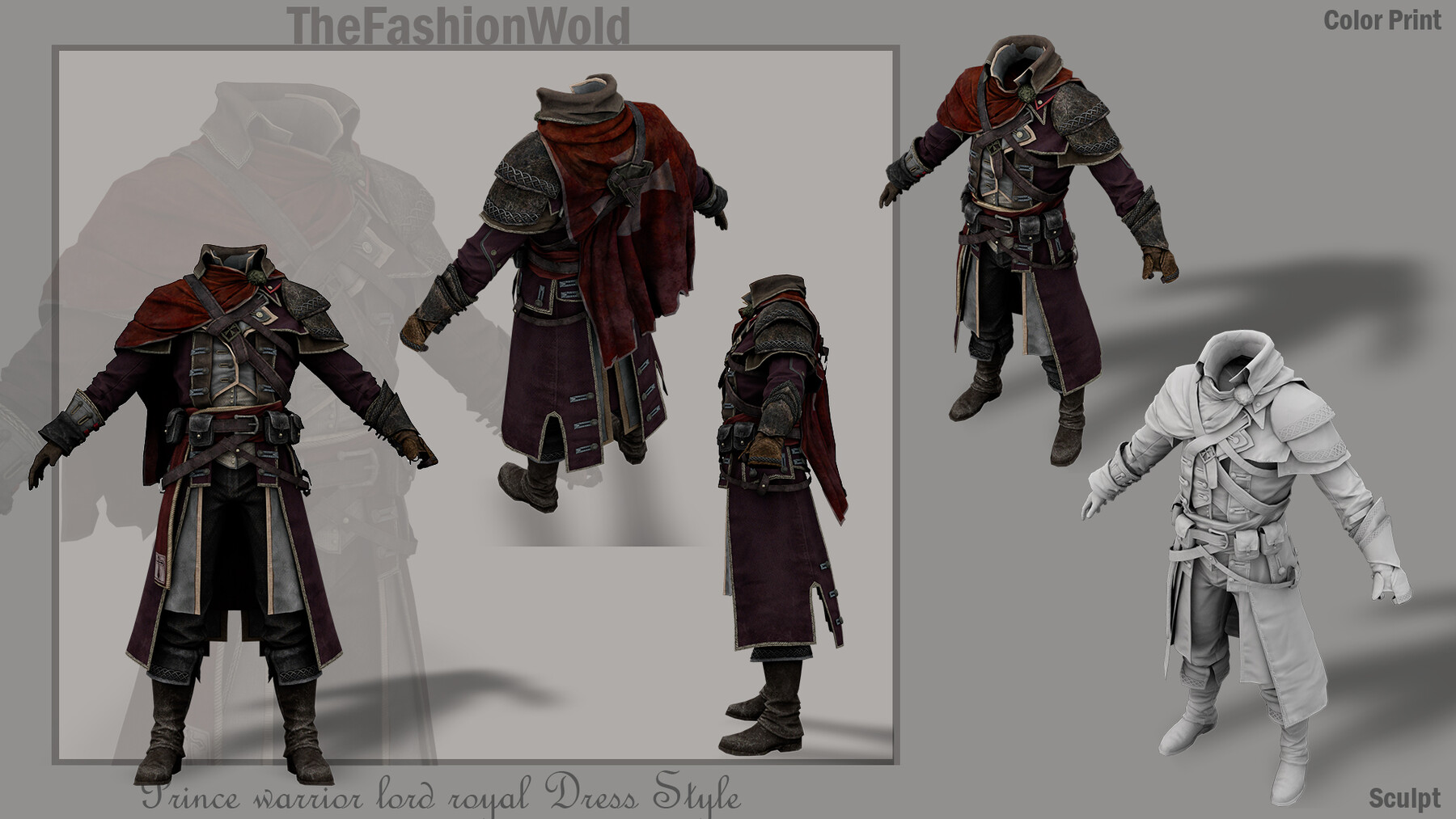 ArtStation - warrior prince outfit | Game Assets