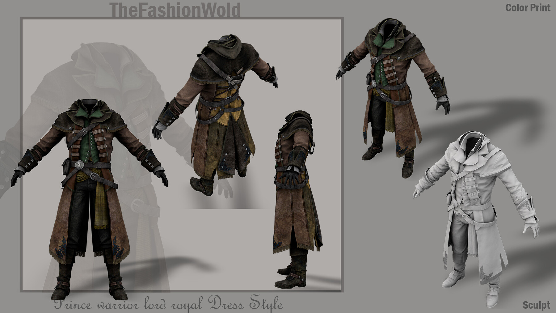 ArtStation - Royal King Costume 3D Model is a high quality | Game Assets