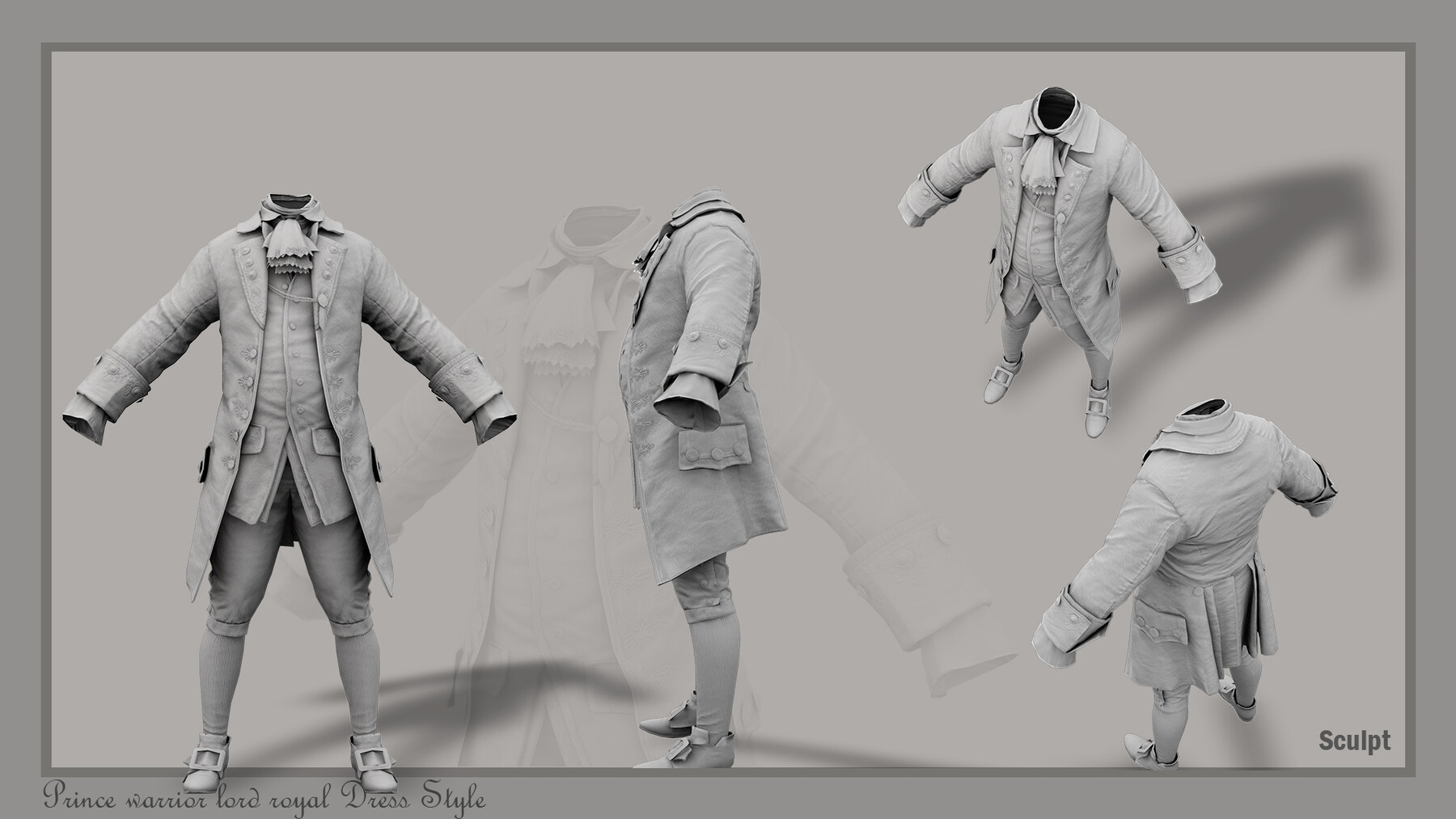 ArtStation - Royal King Costume 3D Model is a high quality | Game Assets