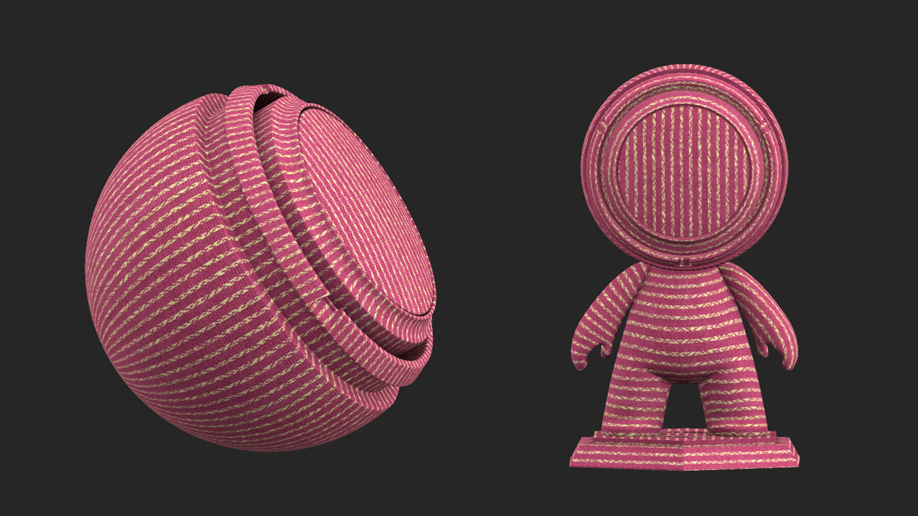 ArtStation - REALISTIC PARAMETRIC KNITTED STRIPED FABRIC MATERIAL ...