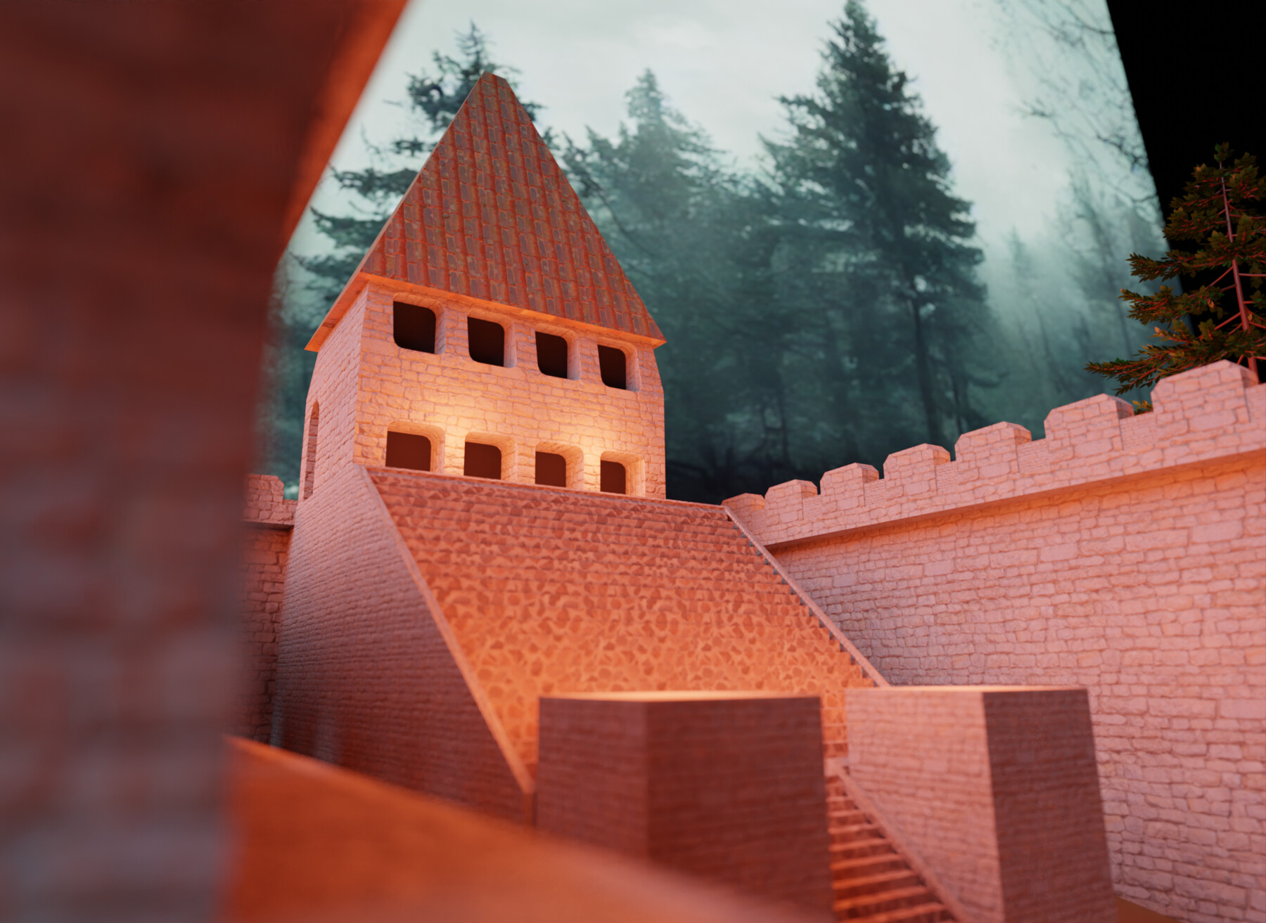 ArtStation - 3d Lowpoly Medieval Castle | Game Assets