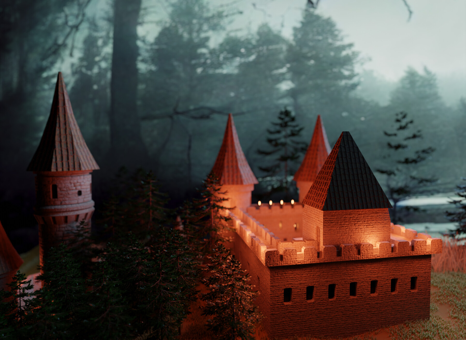 ArtStation - 3d Lowpoly Medieval Castle | Game Assets