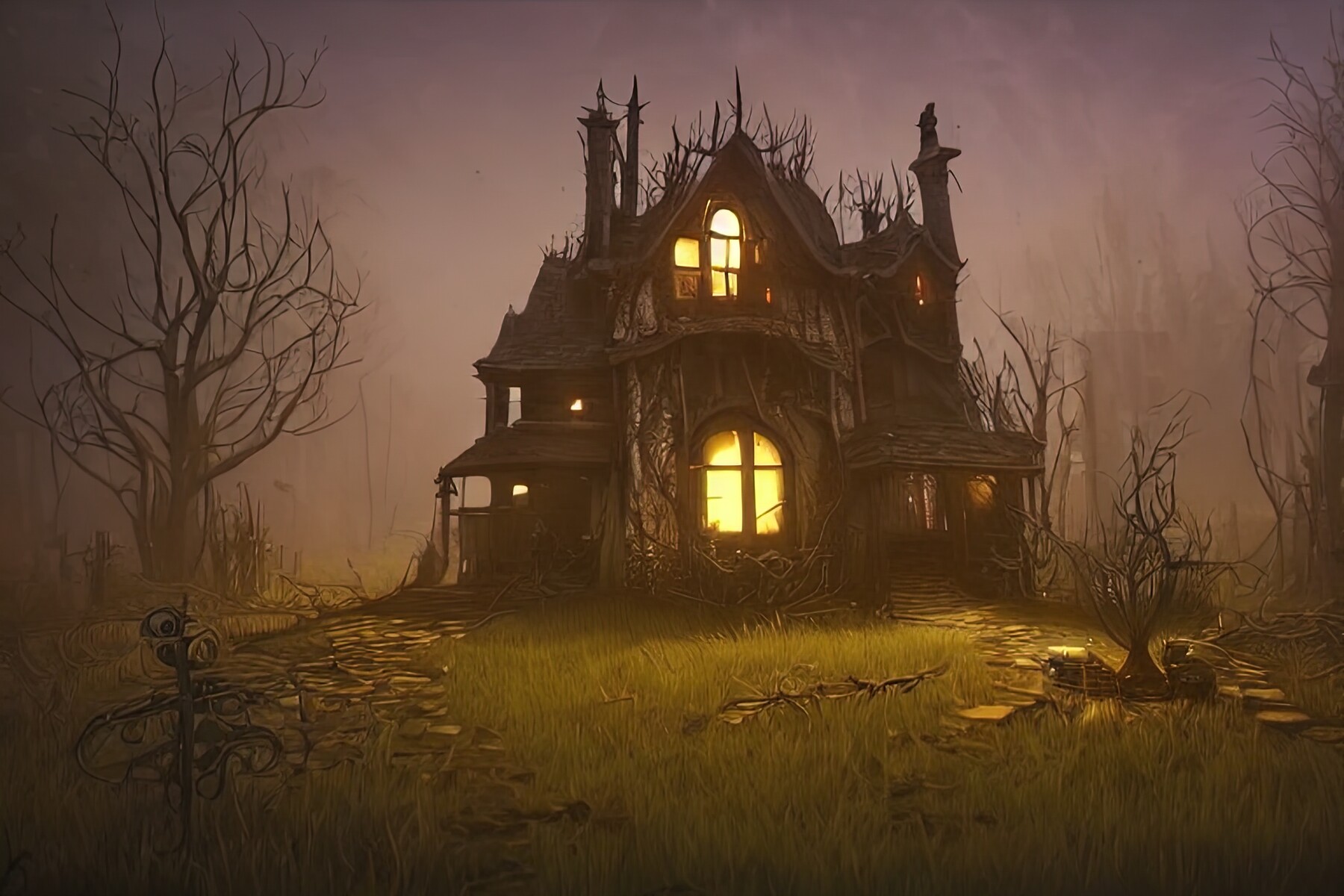 ArtStation - Witch house Set (Happy Halloween) | Artworks