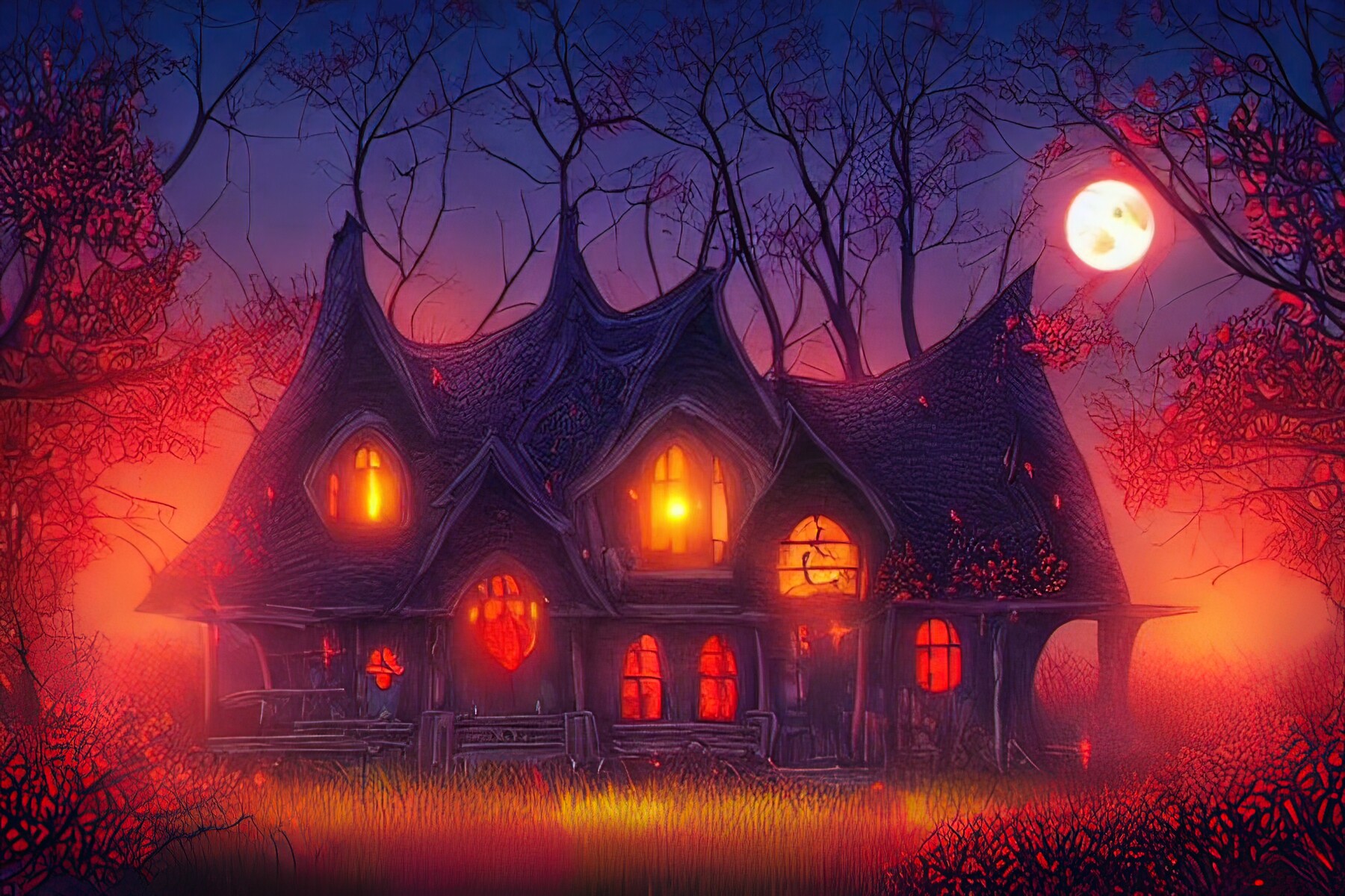 ArtStation - Witch house Set (Happy Halloween) | Artworks