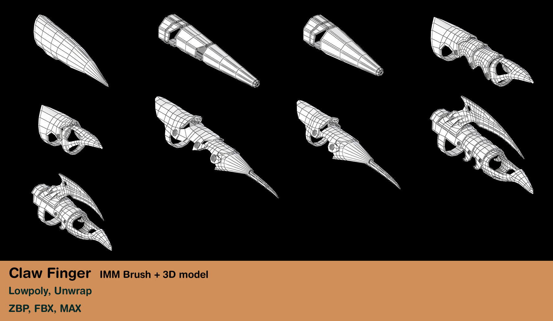ArtStation - 33 Claw Finger (IMM Brush) | Brushes