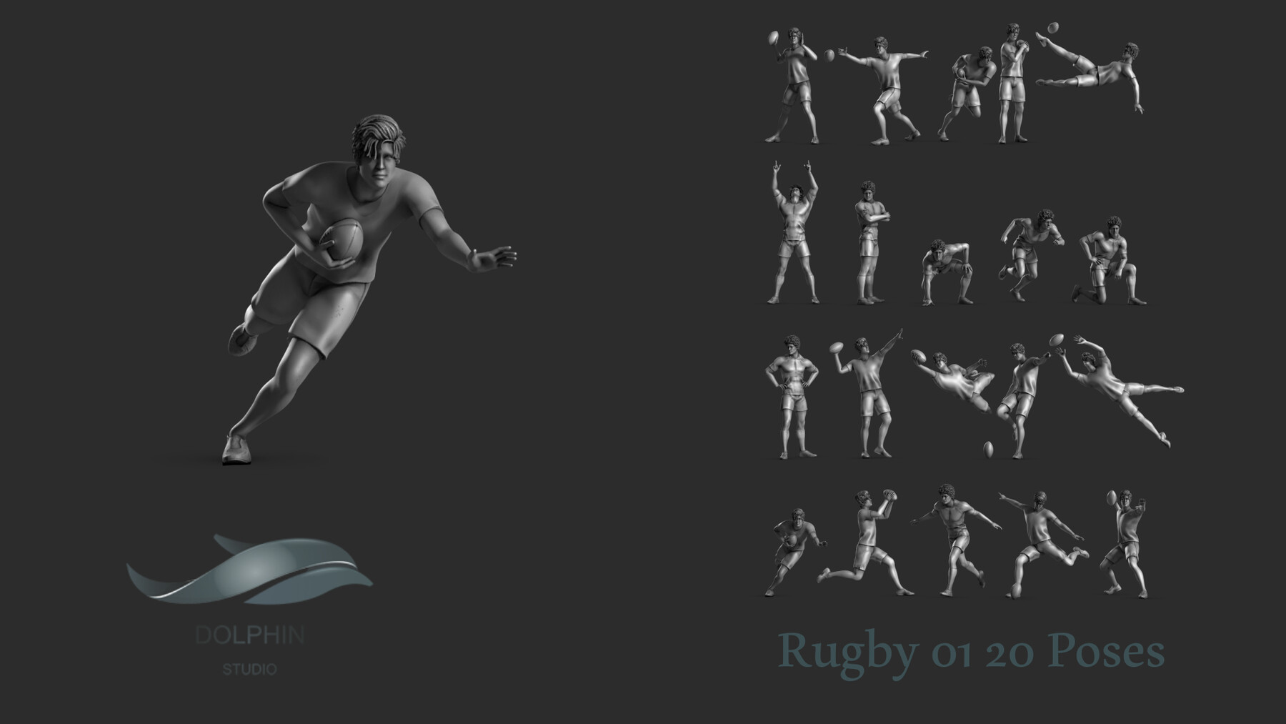 ArtStation - Rugby Poses 01 | Resources