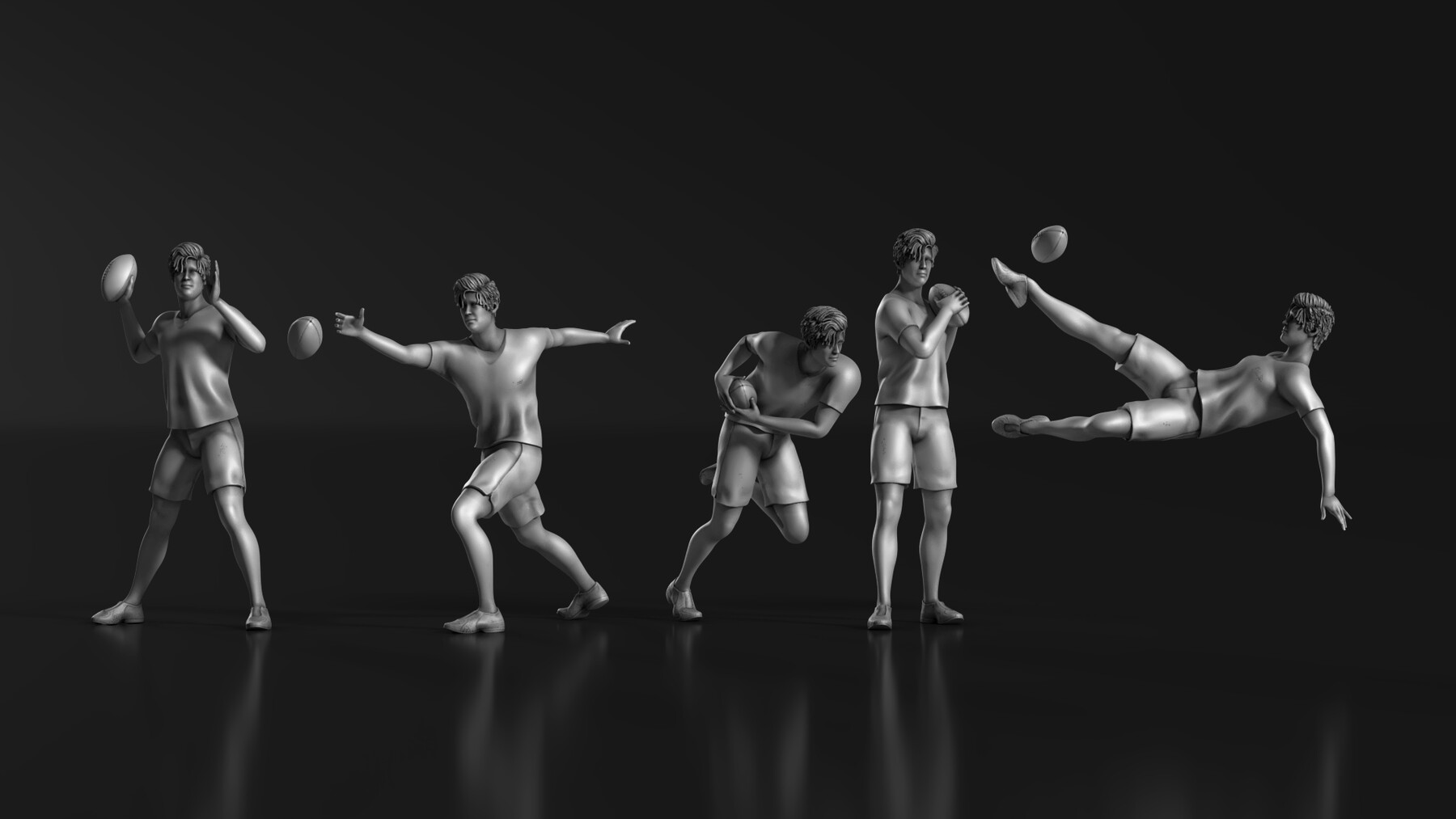 ArtStation - Rugby Poses 01 | Resources