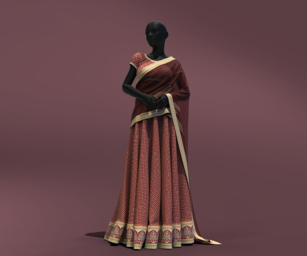 ArtStation - Indian Sari | Game Assets