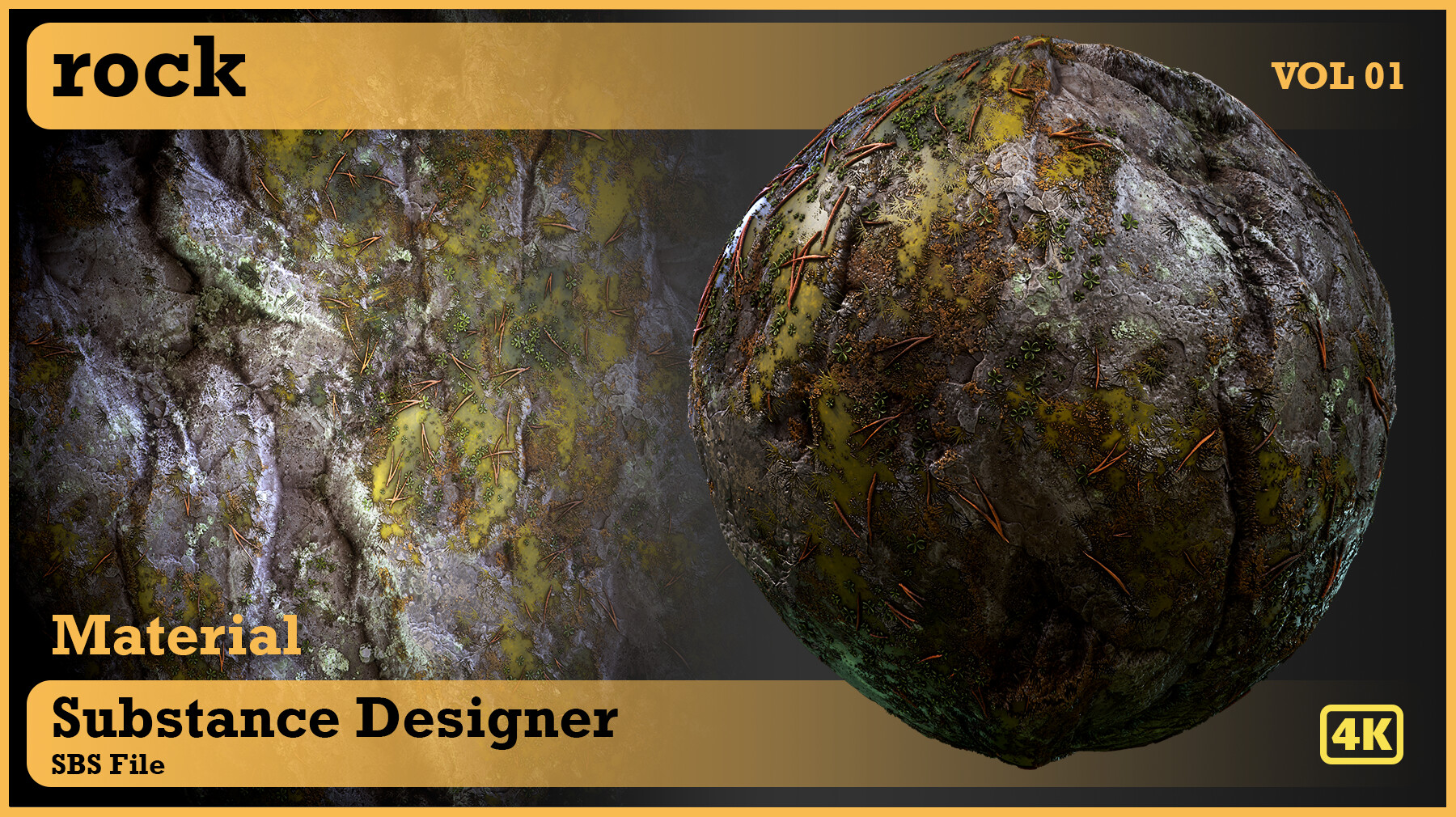 ArtStation - Rock - VOL 01 - substance designer | Game Assets