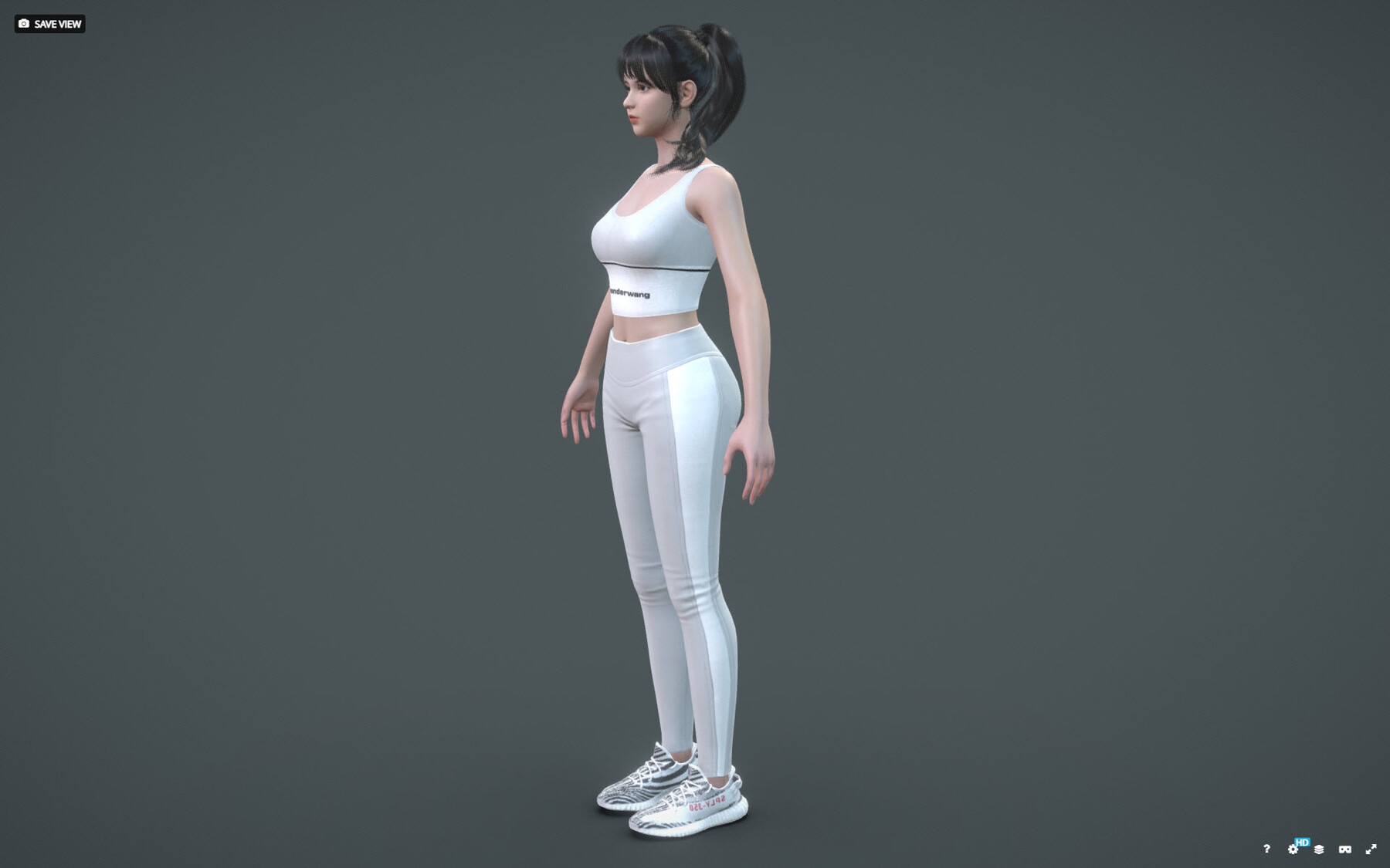 ArtStation - Rigged Female Character Fitness yoga sport suit avatar ...