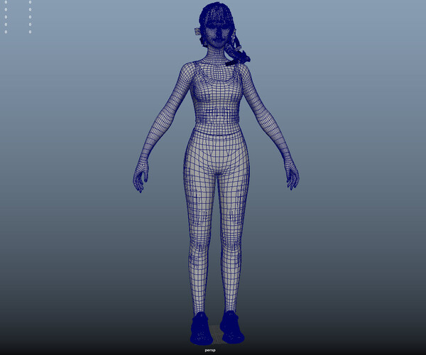 ArtStation - Rigged Female Character Fitness yoga sport suit avatar sports fitness pants gym ...