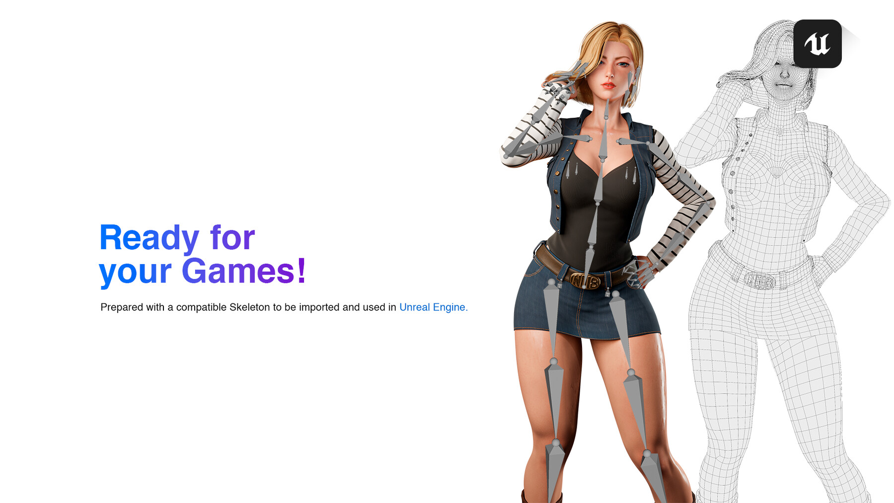 ArtStation - Android 18 DBZ - Game Ready 3D model - UE4- low-poly 3d model | Game Assets