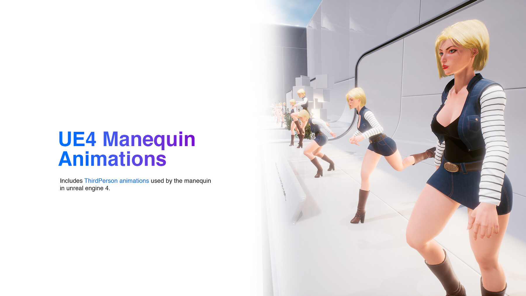 ArtStation - Android 18 DBZ - Game Ready 3D model - UE4- low-poly 3d model | Game Assets