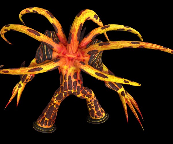 ArtStation - Low-poly model of the character Lava Creature | Game Assets