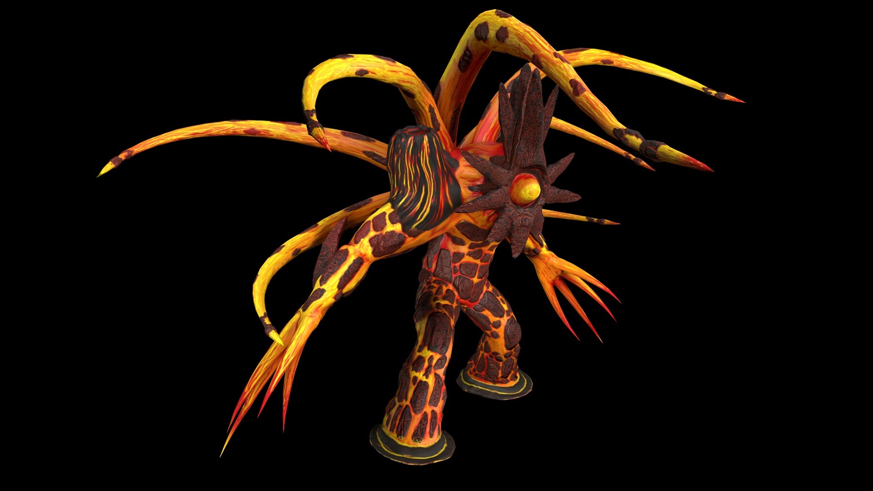 ArtStation - Low-poly model of the character Lava Creature | Game Assets