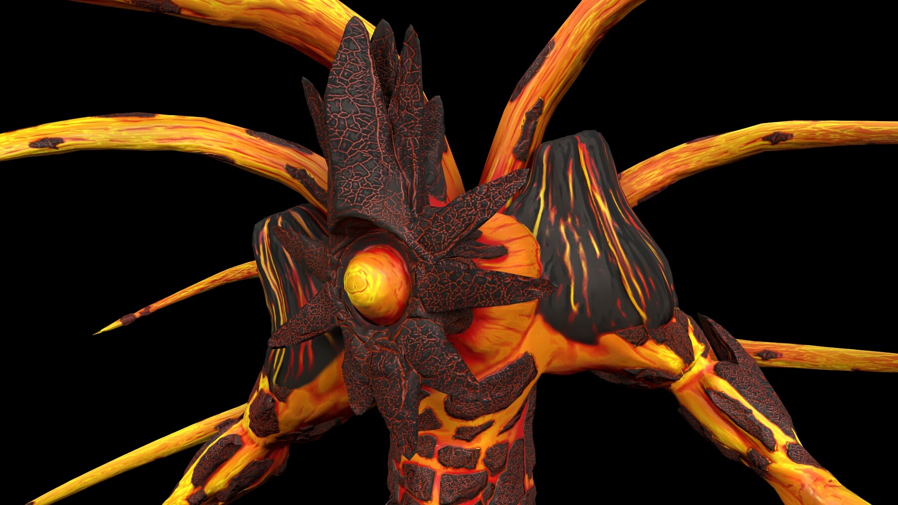 ArtStation - Low-poly model of the character Lava Creature | Game Assets