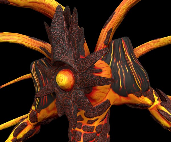 ArtStation - Low-poly model of the character Lava Creature | Game Assets
