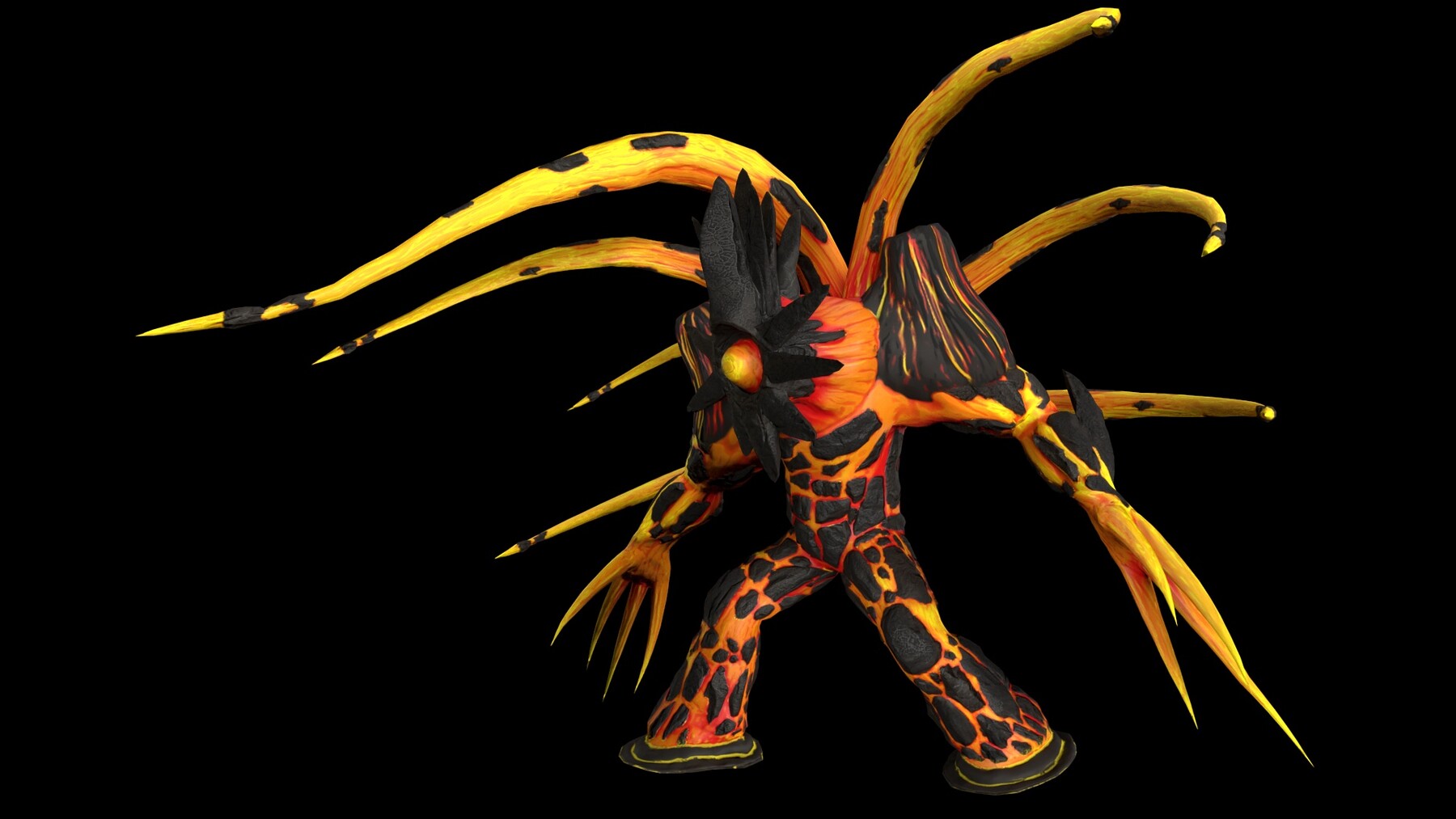 ArtStation - Low-poly model of the character Lava Creature | Game Assets